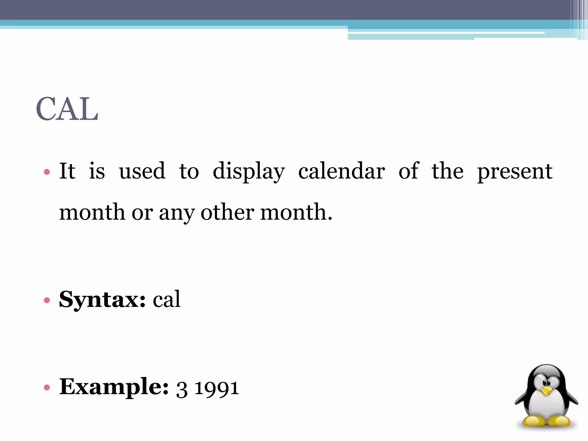 Linux commands | PPTX
