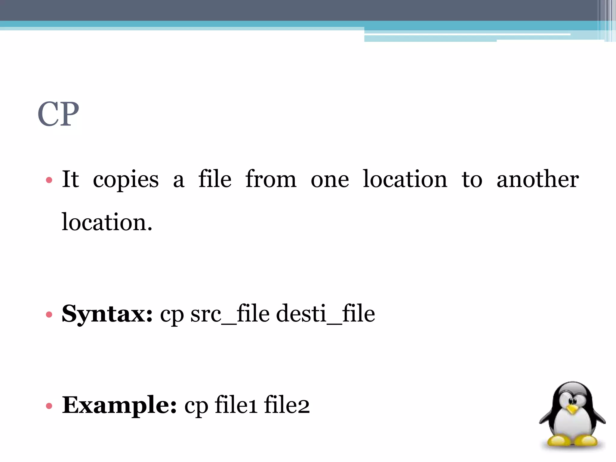 Linux commands | PPTX