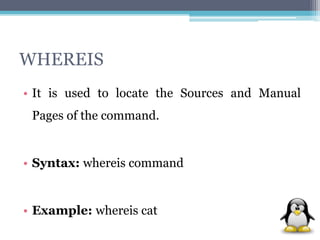 Linux commands | PPTX