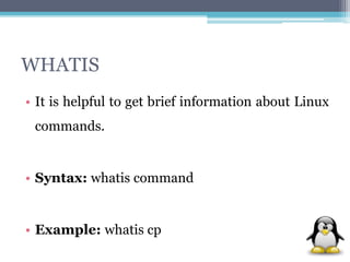 Linux commands | PPTX