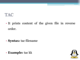 Linux commands | PPTX