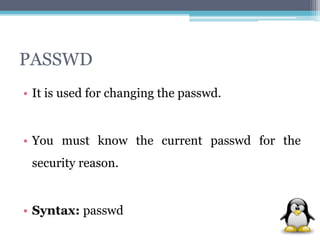 Linux commands | PPTX