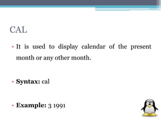 Linux commands | PPTX
