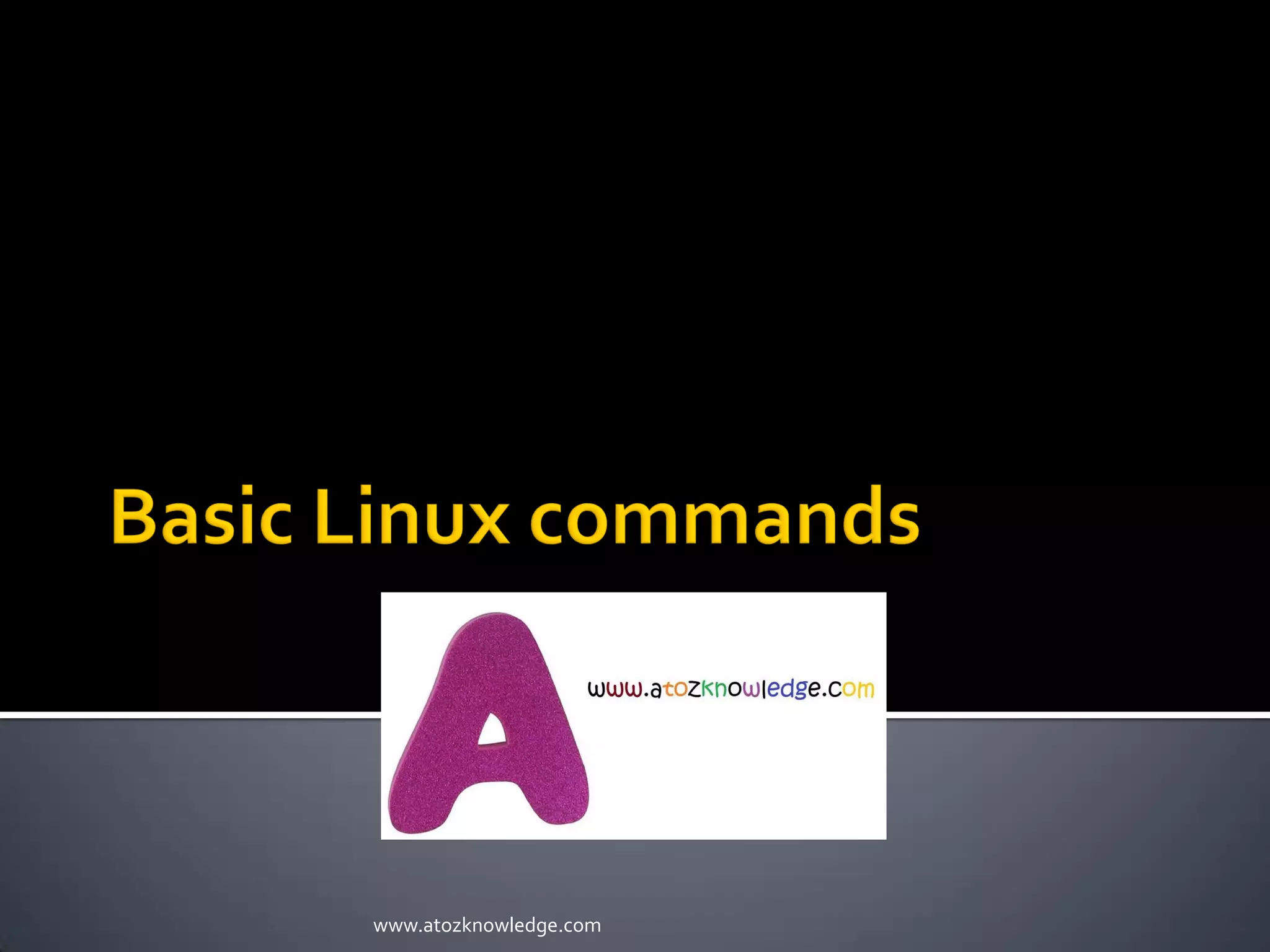 Basic Linux commands | PDF
