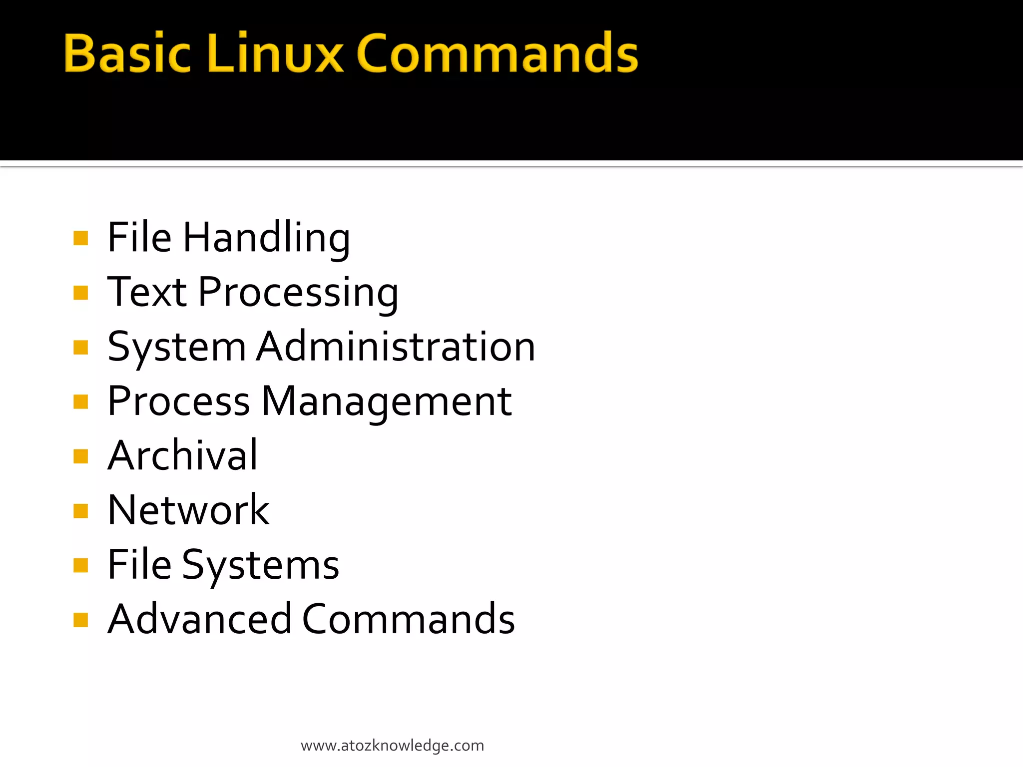 Basic Linux commands | PDF