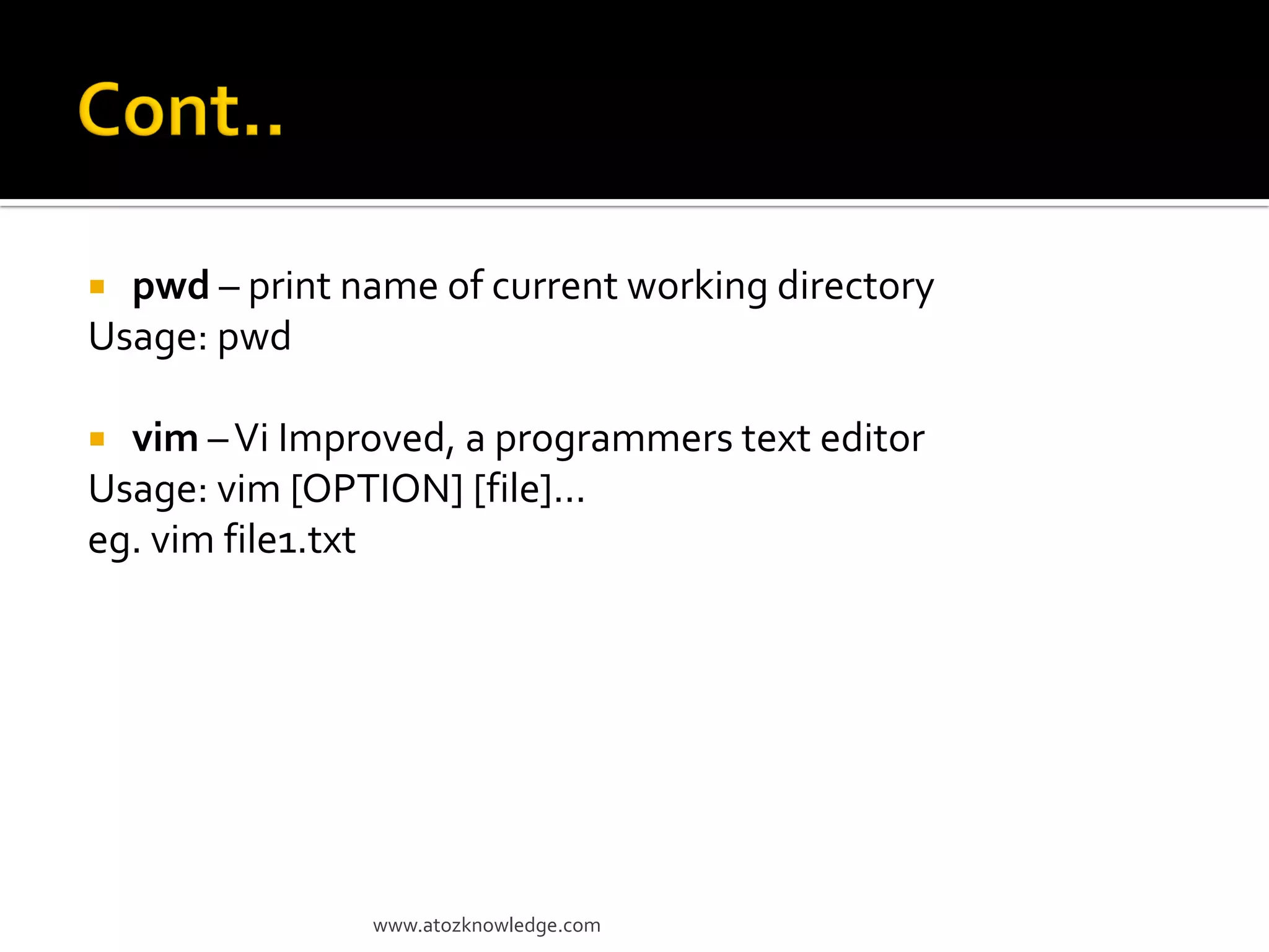 Basic Linux commands | PDF