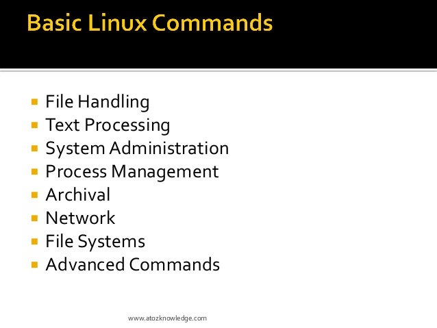 Basic Linux commands