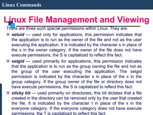 Linux Commands And File Structure Ppt