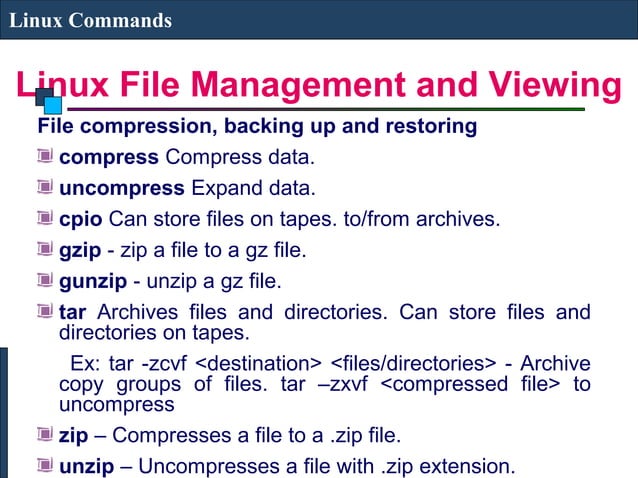 Linux Commands And File Structure Ppt