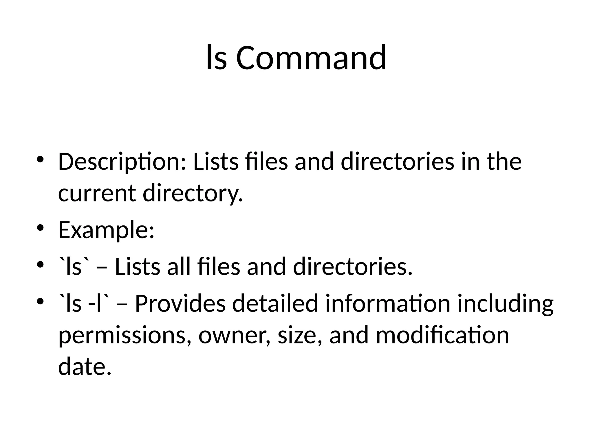 Linux Commands Presentation Topic Discrete Structureppt 2556