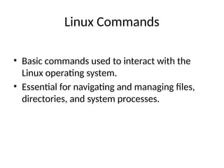 Linux commands presentation topic discrete structure.ppt