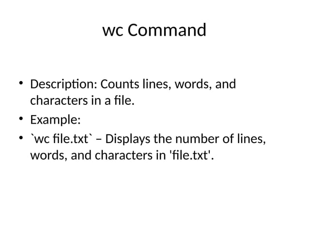 Linux Commands Presentation Topic Discrete Structureppt 3056