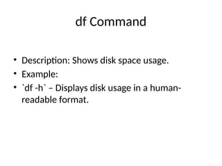 Linux commands presentation topic discrete structure.ppt