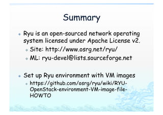 Ryu: network operating system | PDF