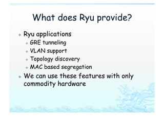 Ryu: network operating system | PDF