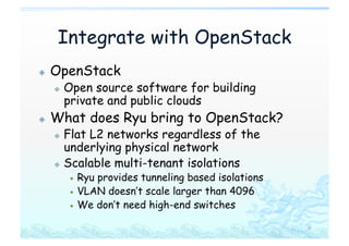 Ryu: network operating system | PDF