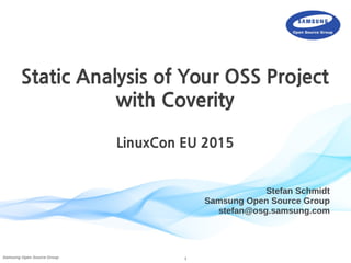 Static Analysis of Your OSS Project with Coverity | PDF
