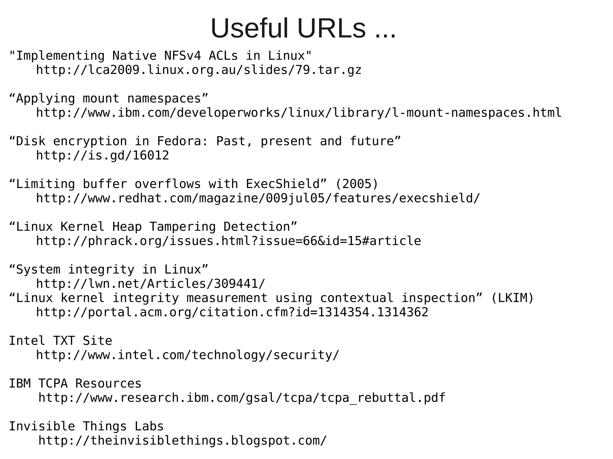 Linux Kernel Security: Adapting 1960s Technology to Meet 21st Century ...