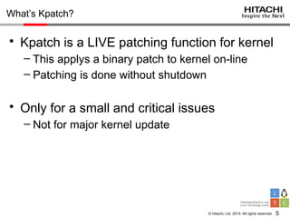 Linux conna kpatch-without-stopmachine-fixed | PPT