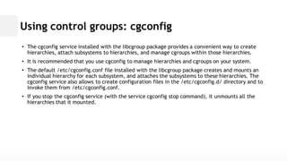 Linux cgroups and namespaces | PDF