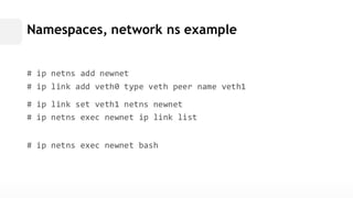 Linux cgroups and namespaces | PDF