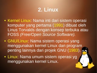 Linux dan open source di dunia pendidikan | PPT