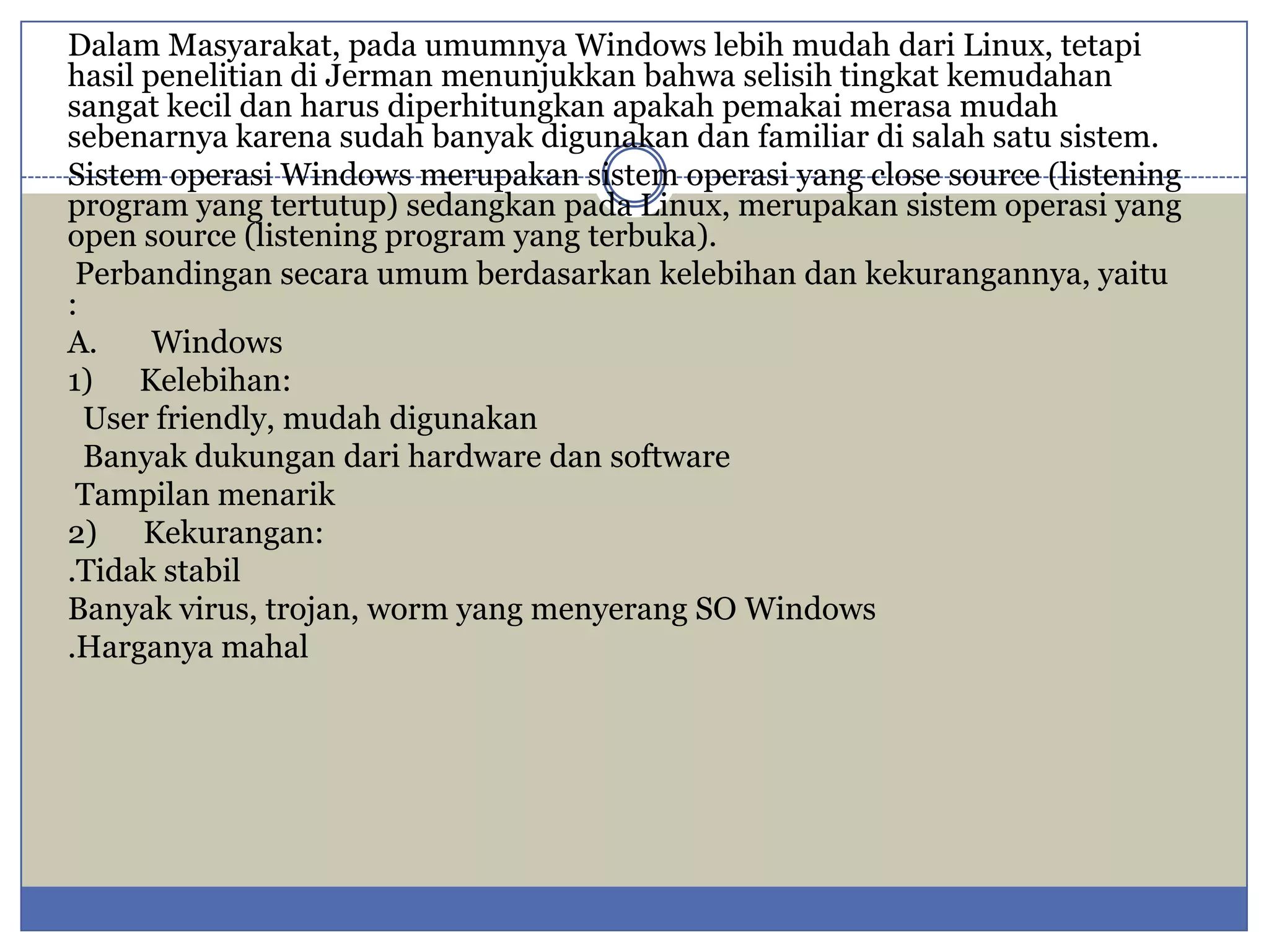 Linux dan windows | PPT