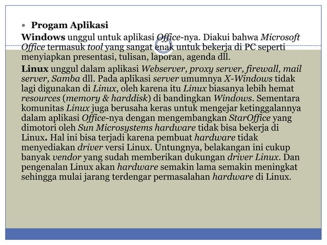 Linux dan windows | PPT