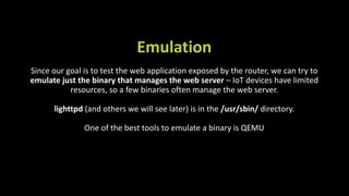 Attacking IoT Devices from a Web Perspective - Linux Day | PDF