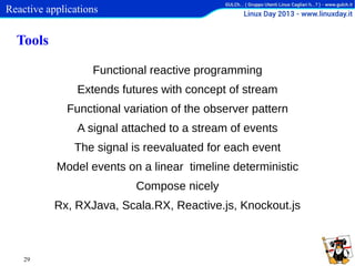 Reactive applications Linux Day 2013 | PPT
