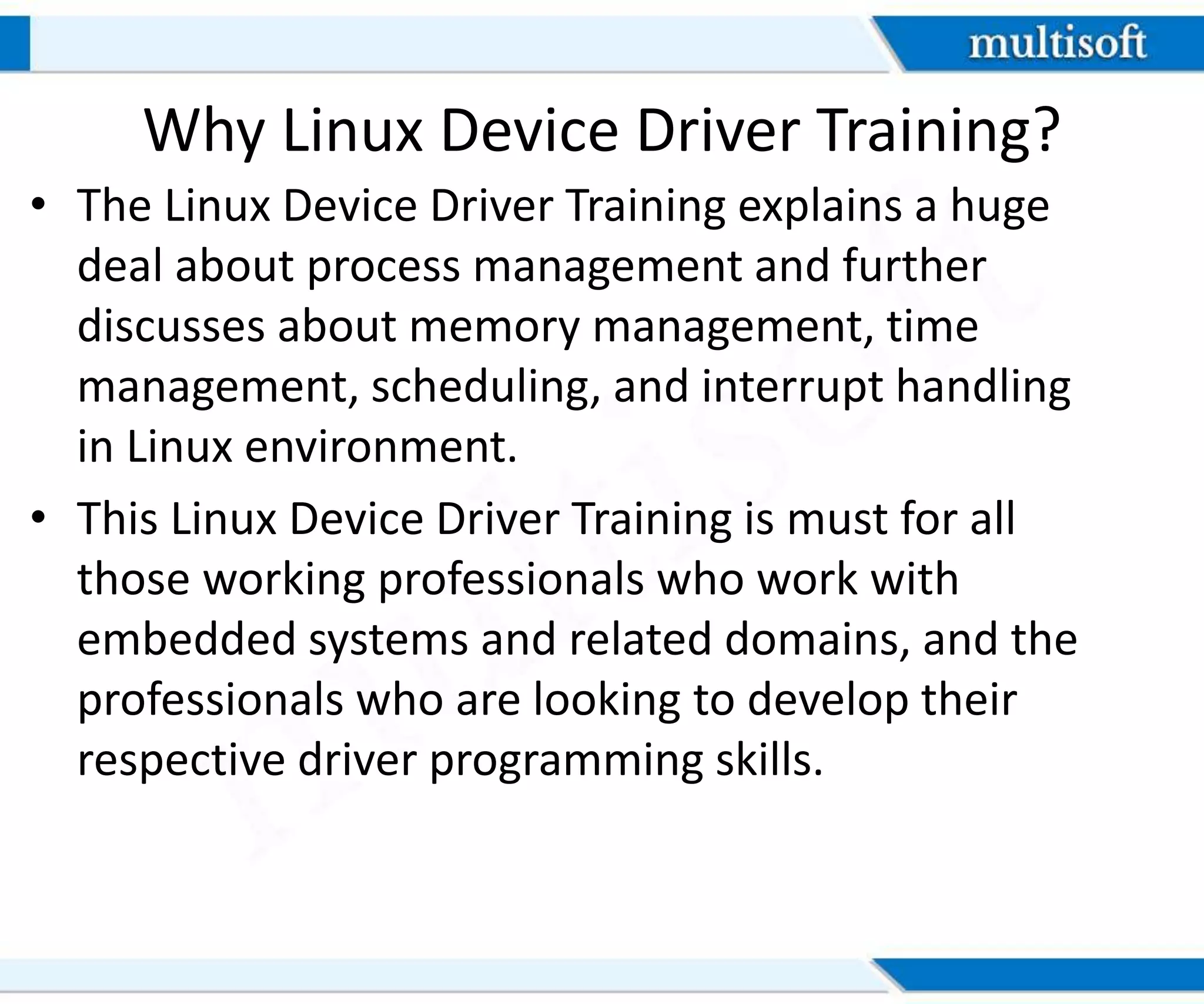 Linux Device Driver Training | PPTX | Operating Systems | Computer ...