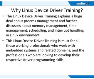 Linux Device Driver Training | PPTX | Operating Systems | Computer Software and Applications