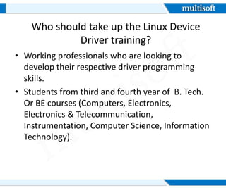 Linux Device Driver Training | PPTX | Operating Systems | Computer Software and Applications