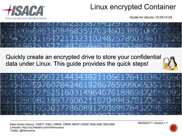 Linux encrypted container | PPT