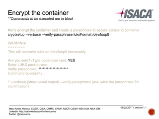 Linux encrypted container | PPTX