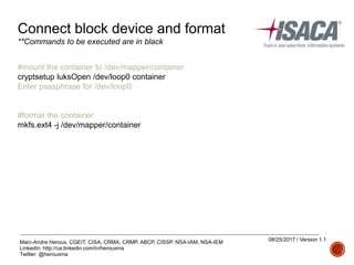 Linux encrypted container | PPT