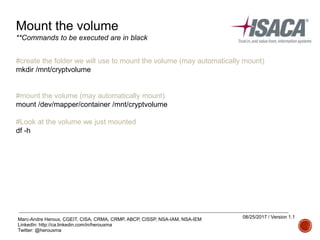 Linux encrypted container | PPT