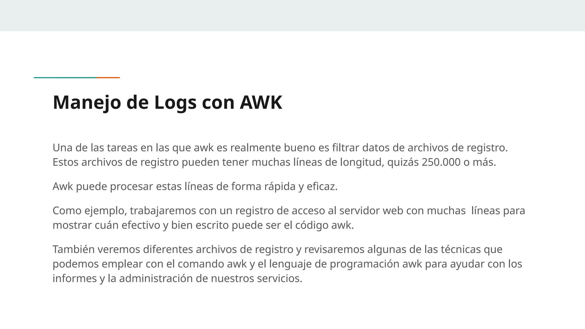 Linux Essentials - AWK_v2, introduccion, ejemplos | PPT