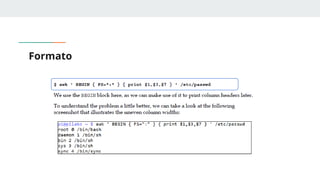 Linux Essentials - AWK_v2, introduccion, ejemplos | PPTX