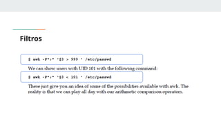 Linux Essentials - AWK_v2, introduccion, ejemplos | PPTX