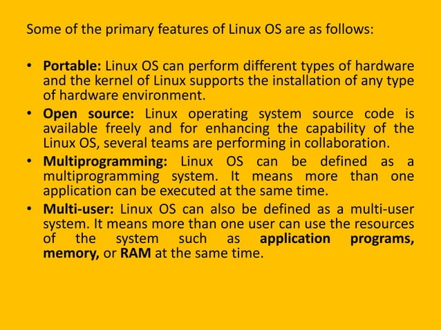 Linux Features | PPT