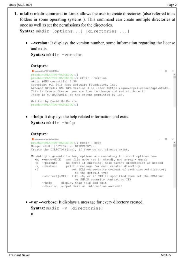 Linux file commands and shell scripts | PDF