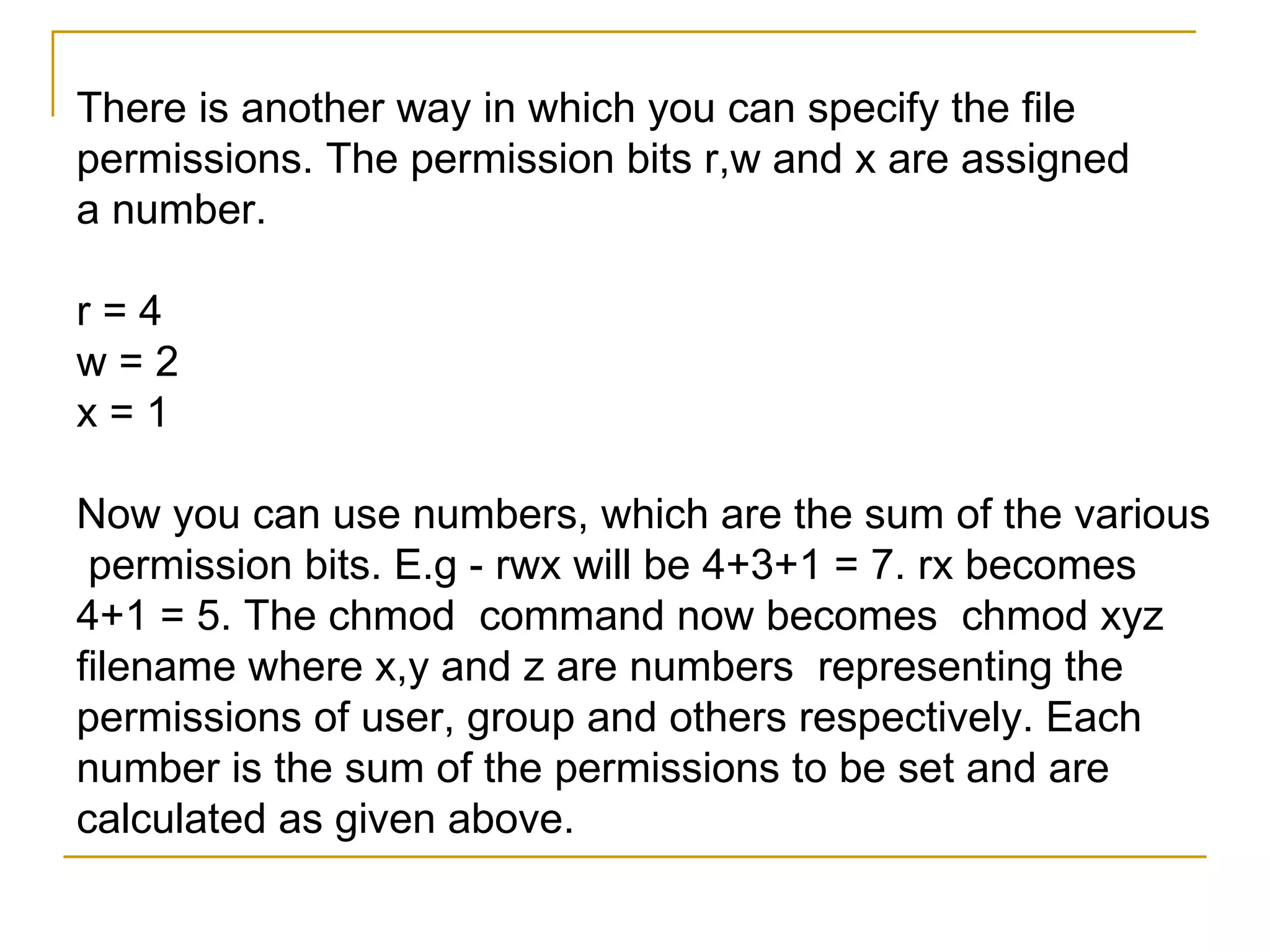 Linux files and file permission | PPT