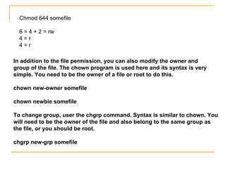 Linux files and file permission | PPT