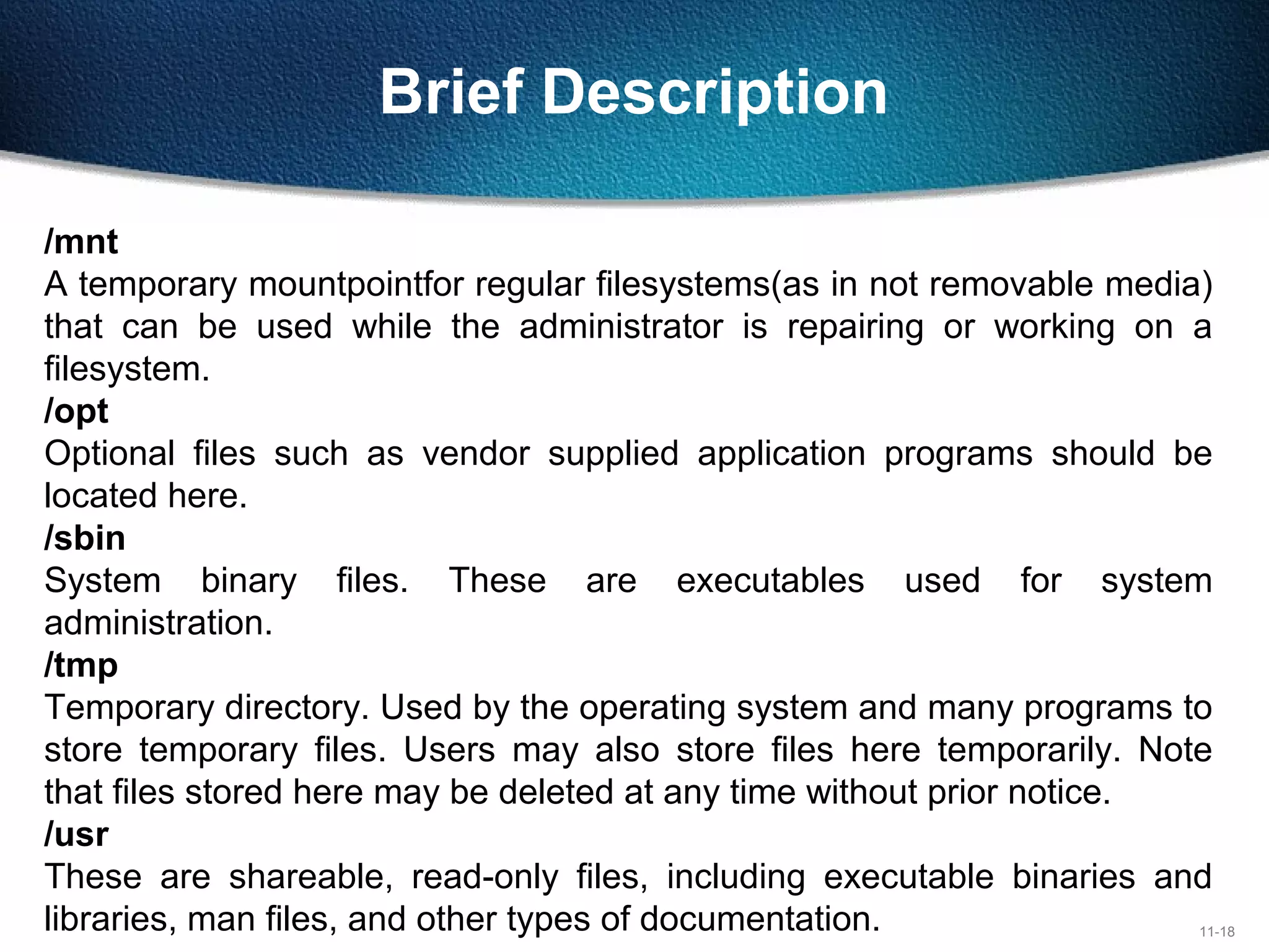 Linux File System Ppt Operating Systems Computer Software And