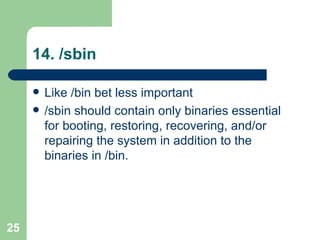 Linux filesystemhierarchy | PPT