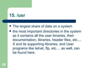 Linux filesystemhierarchy | PPT