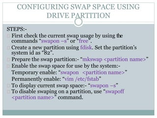 swap process in red hat linux 7 | PPTX | Data Storage and Warehousing ...