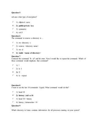 Linux final exam | DOCX