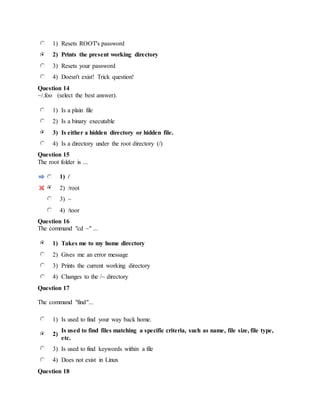 Linux final exam | DOCX